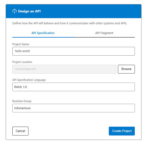 How to design an API in Anypoint Code Builder