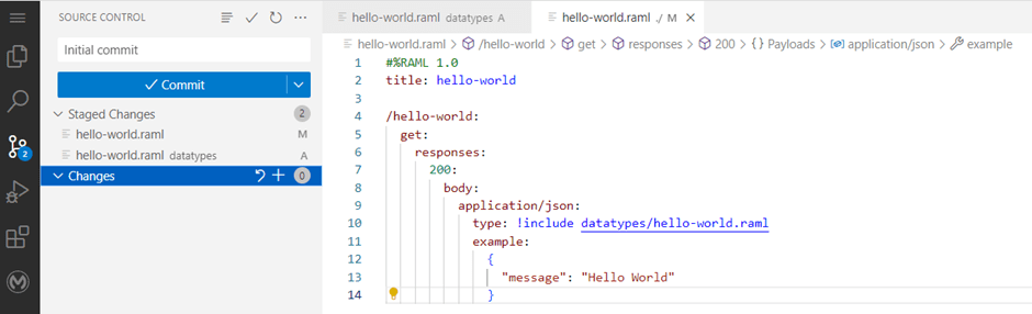 How to design an API in Anypoint Code Builder