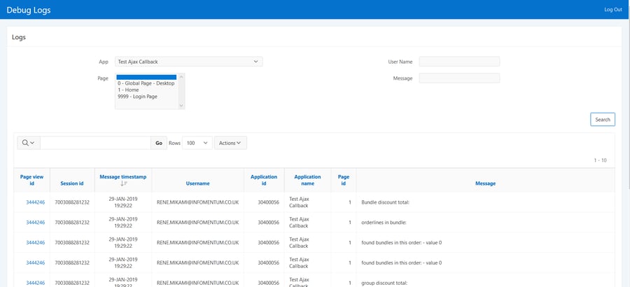 Get the most out of Oracle APEX logs