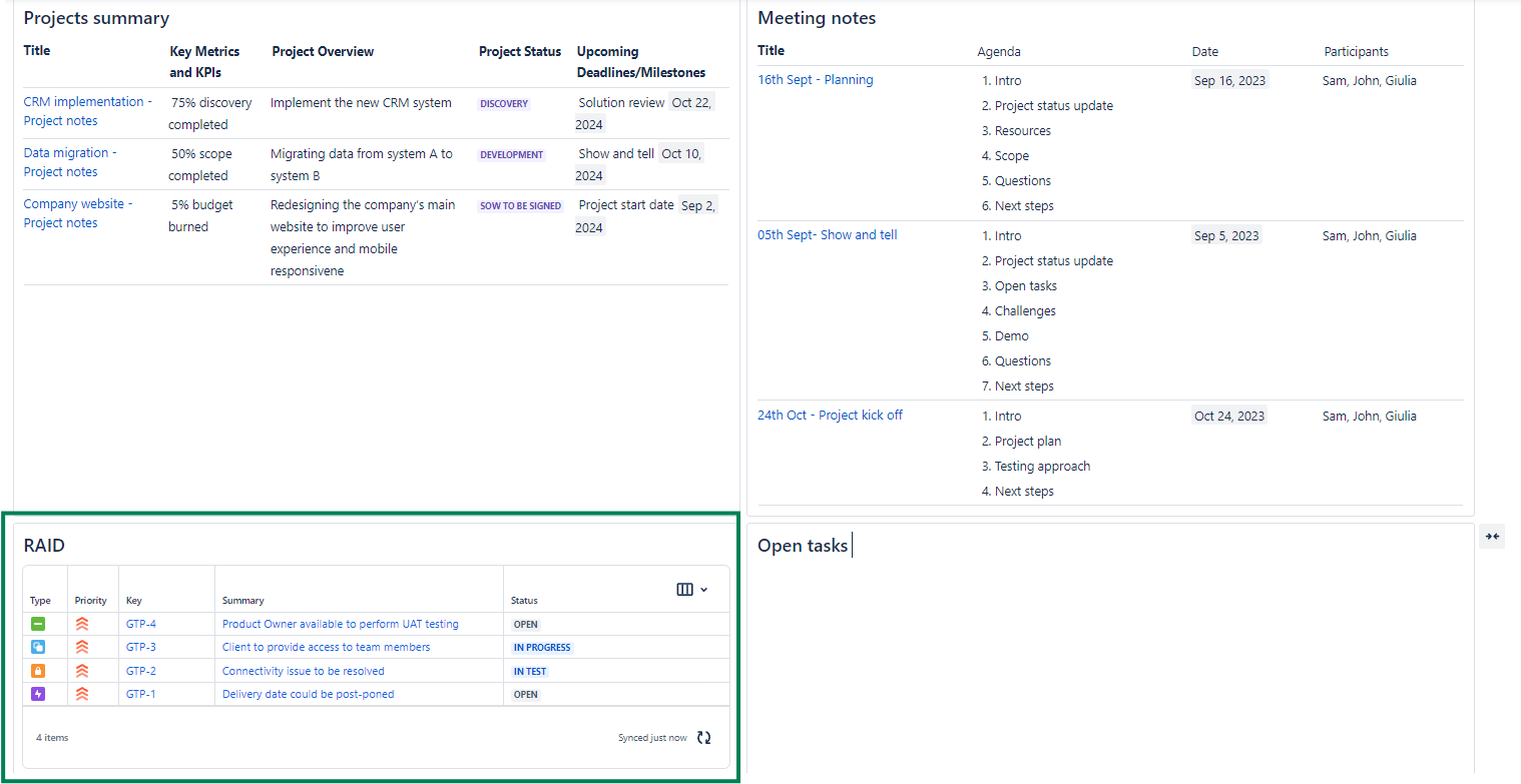 How to set up Confluence to manage multiple projects