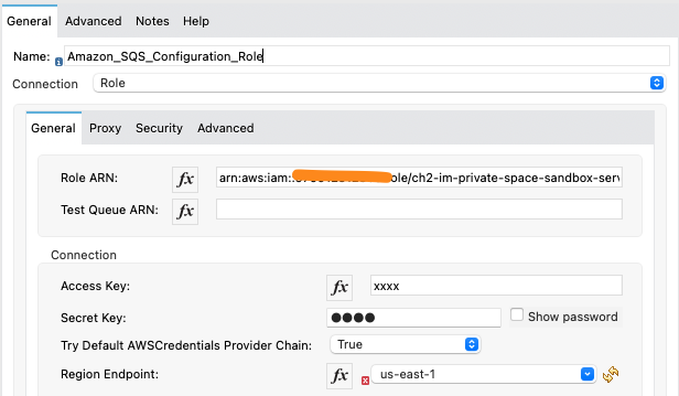 Using AWS service role in CloudHub 2.0